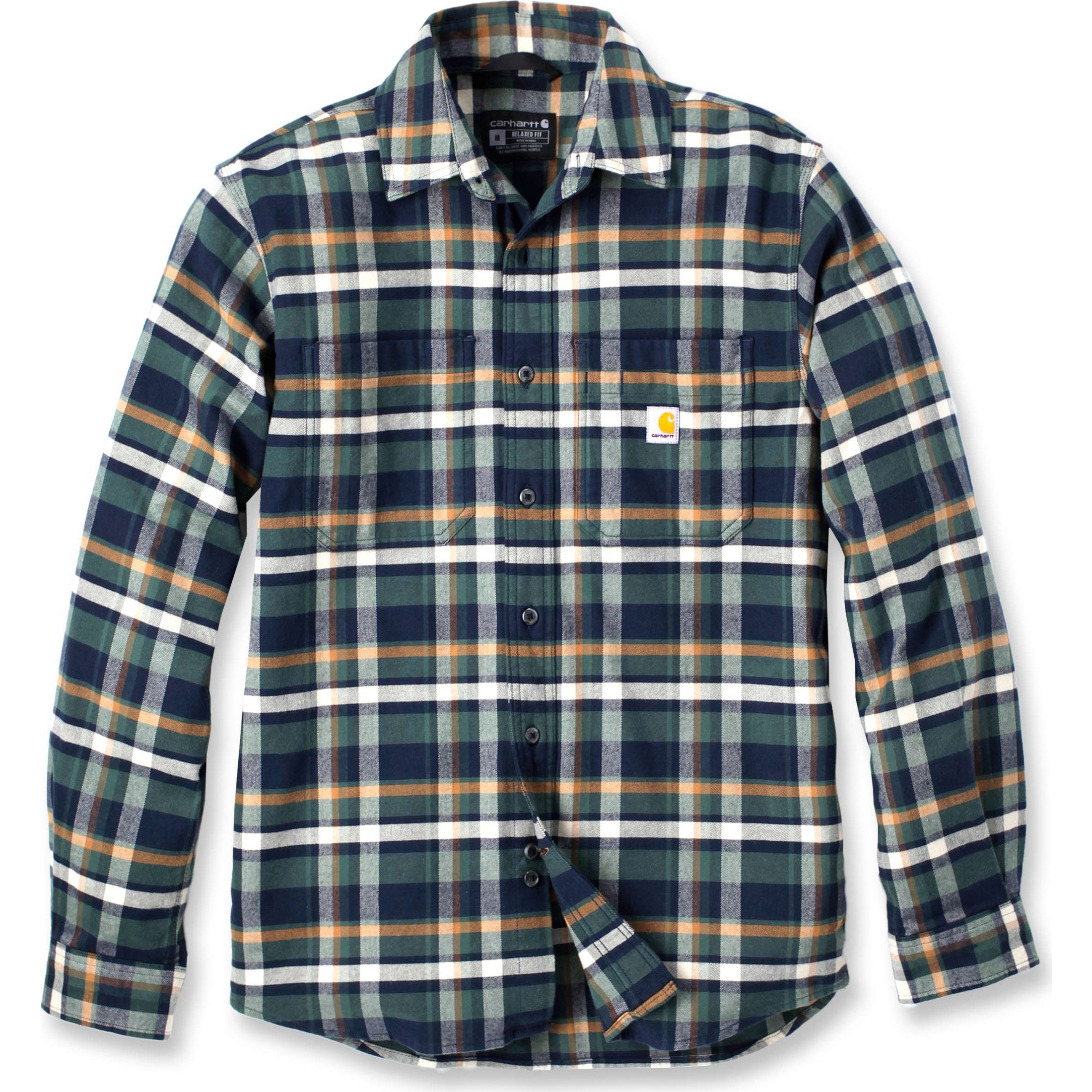 Rugged Flex™ Relaxed Fit Midweight Flannel Long-Sleeve Plaid Shirt ...